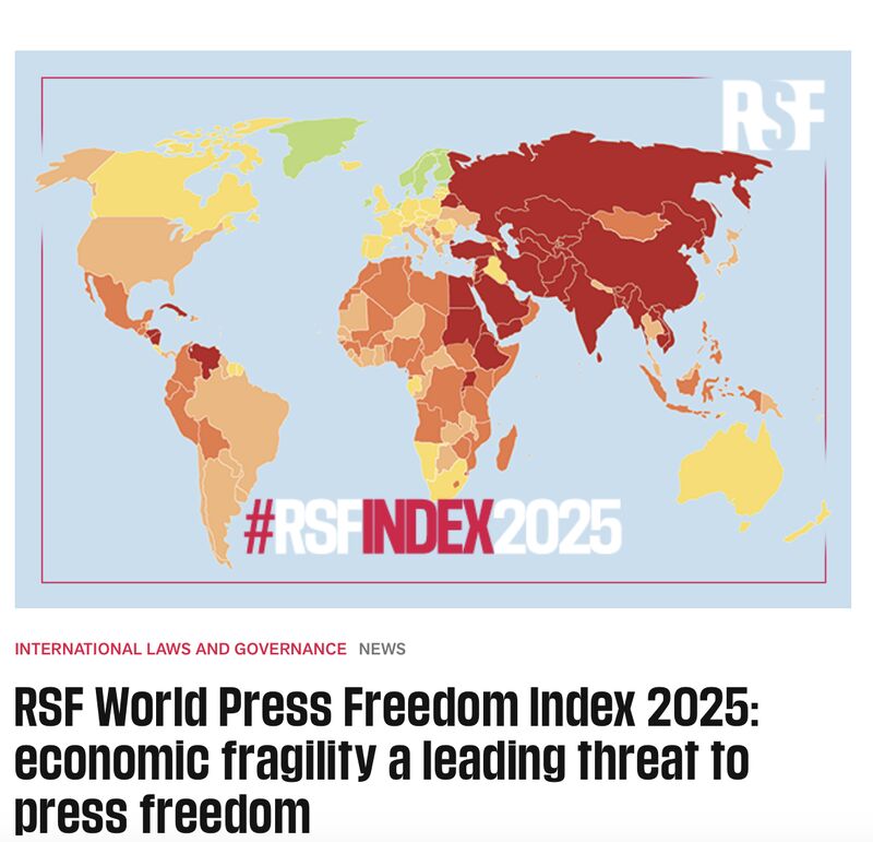 ශ්‍රී ලංකාව ලෝක ජනමාධ්‍ය නිදහස දර්ශකයේ 139 වැනි ස්ථානයට! - aithiya